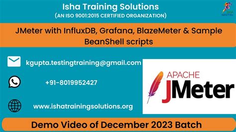 JMeter With InfluxDB Grafana BlazeMeter Demo WhatsApp Us On 91 8019952427 To Enroll YouTube