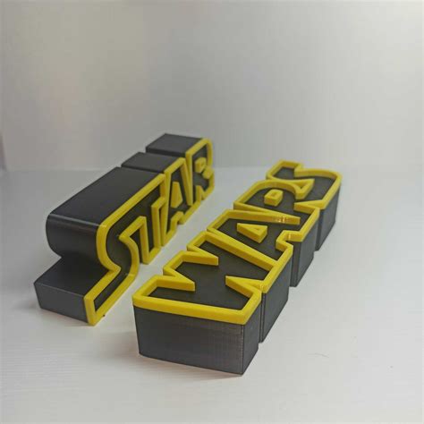 free stl file star wars logo easy print ⭐・object to download and to