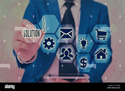 Conceptual Hand Writing Showing Solution Concept Meaning The Ways To Solve A Problem Or Tackle