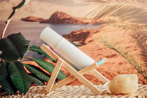 자외선 차단제 한 병이 일광욕 의자에 앉아 태양을 흡수하는 재미있는 그림 휴가 중 피부를 보호하는 개념 0명에 대한 스톡 사진 및 기타 이미지 Istock