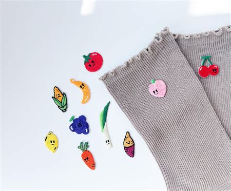 Set Of 10 Cute Mini Fruit And Vegetable Iron On Patches Kawaii