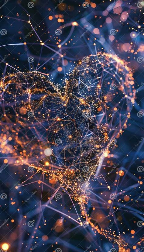 Emotional Intelligence Concept With Neural Pathways Forming Heart Shaped Patterns Stock Image