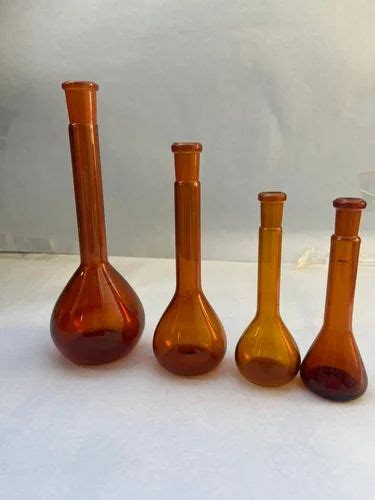 Pear Shaped Borosilicate Glass VOLUMETRIC FLASK 1000ML AMBER For Chemical Lab At 390 Piece In