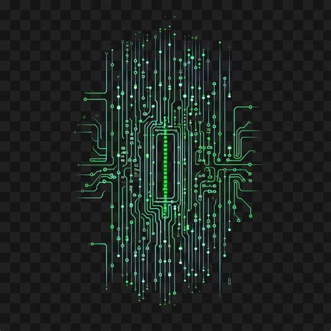 Premium PSD Psd Of Hacking Matrix Borderline Design Neon Lines Style