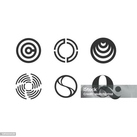 서클 링 로고 세트 컬렉션 기하학적 추상선 아트 어스 구 원형 회전 스핀 비즈니스 파이낸스 글로벌 직물에 대한 스톡 벡터 아트 및 기타 이미지 Istock
