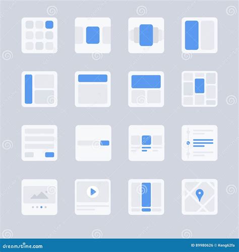 Ux And Ui Icons Set 2 User Interface Display And Layout Vector Illustration