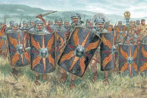 Shield Wall Art By Giuseppe Rava Roman Empire Warriors Illustration