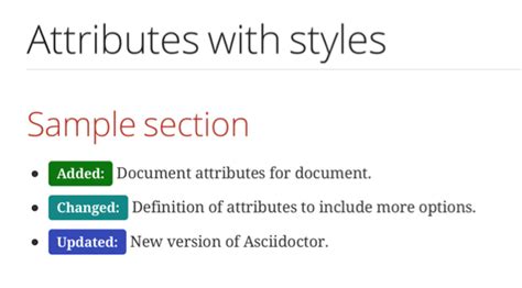 Awesome Asciidoctor Document Attributes With Styling Messages From
