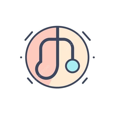 Medical Ear Canal Icon In A Circle Vector Stethoscope Lineal Icon