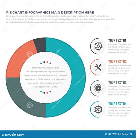 Isolated Pie Chart Infographics Stock Illustration Illustration Of Creative Innovation 120776529