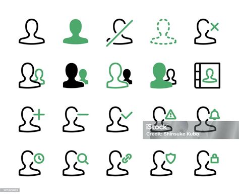 다양한 Gui 아이콘 세트 사용자 개념에 대한 스톡 벡터 아트 및 기타 이미지 개념 개인 정보 검색 Istock