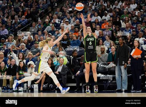 Minnesota Lynx Forward Bridget Carleton 6 Shoots Over Dallas Wings