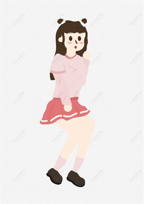짧은 치마 만화 소녀 그림 Png 일러스트 무료 다운로드 Lovepik