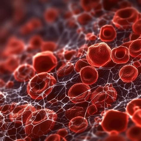 Microscopic View Of Platelets Premium Ai Generated Image