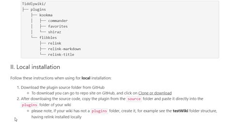 Installing Plugins On TIddlywiki Node JS Help For Better Documentation Plugins Talk TW