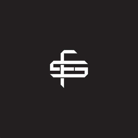 Fs Initial Letter Overlapping Interlock Logo Monogram Line Art Style
