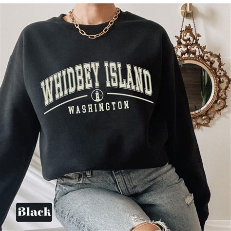 Whidbey Island Sweatshirt Whidbey Island Crewneck Pullover Washington Travel Clothing Ts