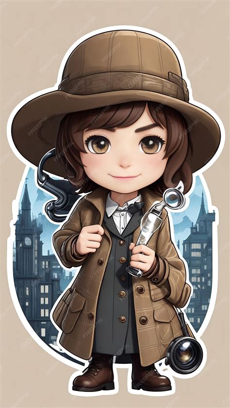 Premium Photo Chibi Detective A Cute 8k Ultra Hd Vector Art Design