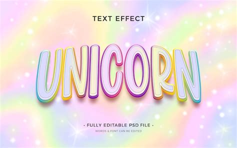 Premium Psd Unicorn Text Effect