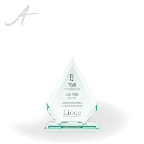 Peak Performance Jade Glass Award Engraved Glass Awards Awarding You