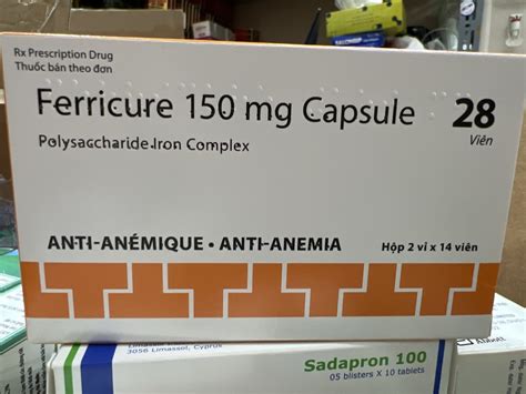 Ferricure 150mg Capsule 2 Vỉ X 14 Viên Quầy 119 Cty Dược Phẩm Hậu