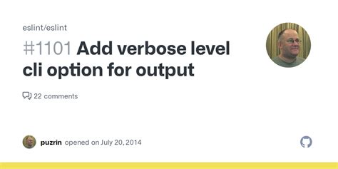 Add Verbose Level Cli Option For Output · Issue 1101 · Eslinteslint