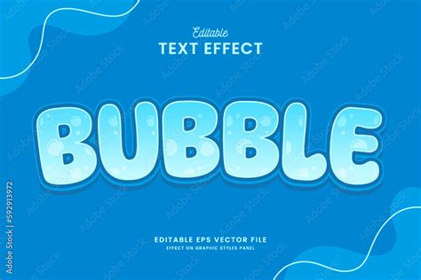 Decorative Editable Bubble Text Effect Vector Design Stock Vector Adobe Stock