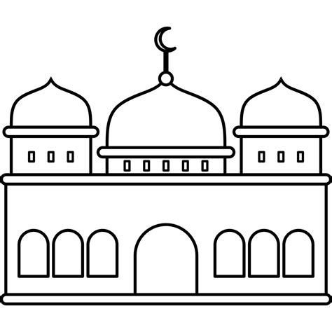 Illustration Vector Graphic Design Hand Drawing Style Of Muslim Mosque 20389649 Vector Art At