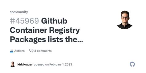Github Container Registry Packages Lists The Architecture Unknown Unknown When Manifest