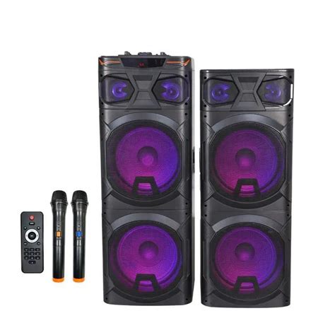 Double 12 Inch Trolley Speaker Active Party Speakers Dj Party Karaoke Speaker 2 0 Stage