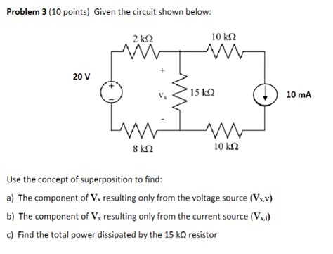 Solved Problem 3 10 Points Given The Circuit Shown Below