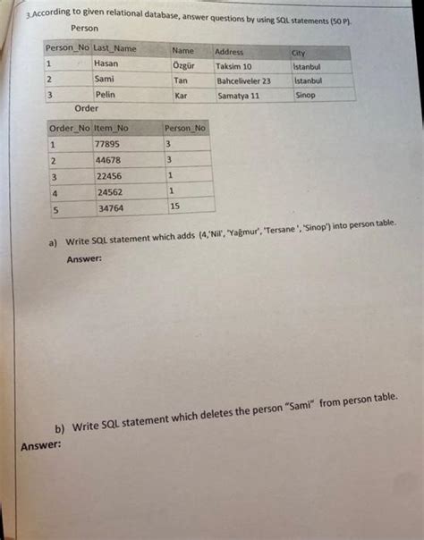 Solved According To Given Relational Database Answer Chegg