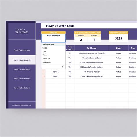 credit card churning spreadsheet tracker travel hacking