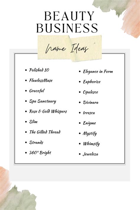 380 Beauty Business Names Ideas Luxury Natural And Classy Names