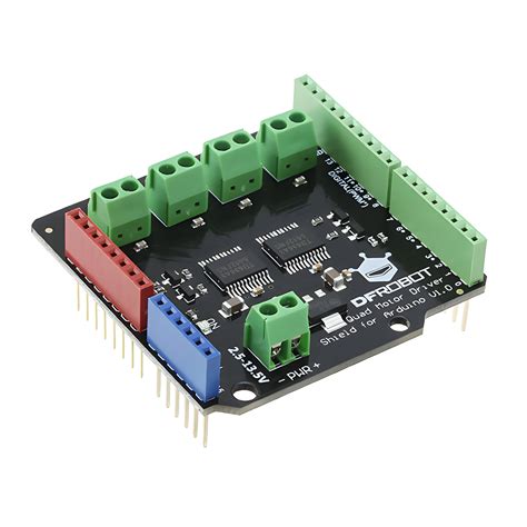 Quad Dc Motor Driver Shield For Arduino Dc Motor Controller Rapid