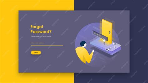 Premium Vector Forgot Password Landing Page Design