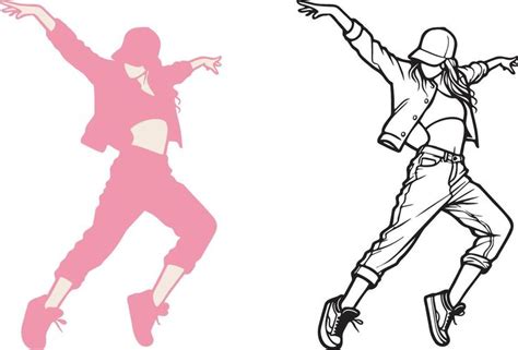 Calle Danza Niña Ilustración En 2025 Danzas Urbanas Silueta De