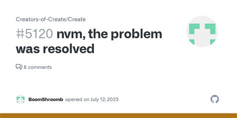 Nvm The Problem Was Resolved · Issue 5120 · Creators Of Createcreate