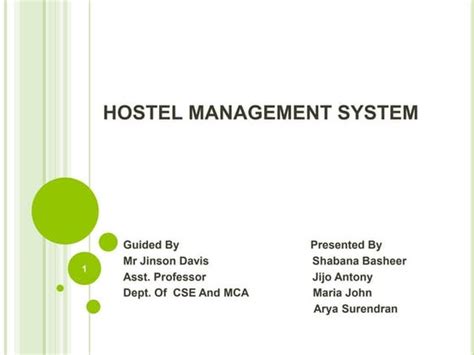 Hostel Management System Srs Pdf