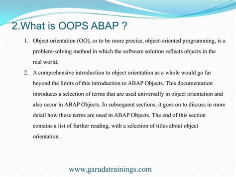 SAP ABAP Latest Interview Questions With Answers By Garuda Trainings PPT