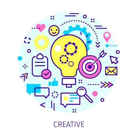 창조적 인 개념 프리미엄 벡터