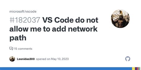 Vs Code Do Not Allow Me To Add Network Path · Issue 182037 · Microsoft