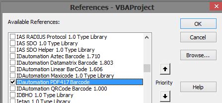 How To Encode PDF417 Barcodes Using VBA In Excel