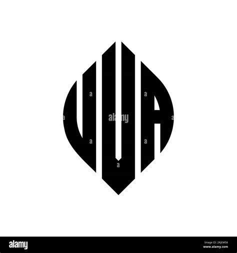 Uva Circle Letter Logo Design With Circle And Ellipse Shape Uva Ellipse Letters With