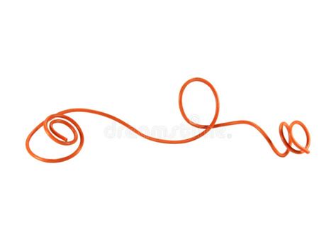 Orange Wire Cable Of Usb And Adapter Isolated On White Background Electronic Connector Selection