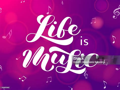 인생은 음악 브러쉬 레터링입니다 의류에 대한 벡터 일러스트레이션 춤에 대한 스톡 벡터 아트 및 기타 이미지 춤 낱말 정의