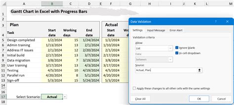 Gantt Chart With Progress Bars In Excel Xelplus Leila Gharani