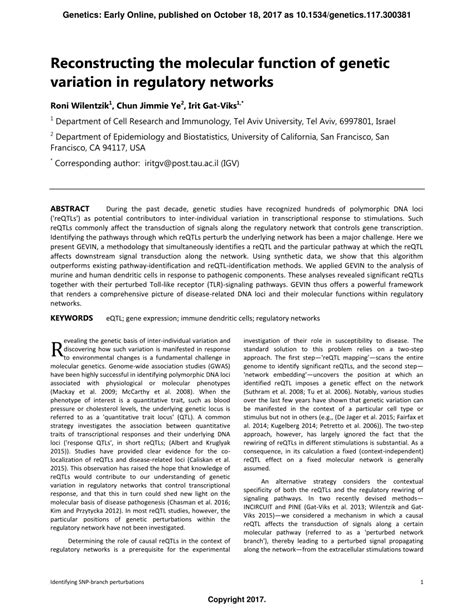 Pdf Reconstructing The Molecular Function Of Genetic Variation In