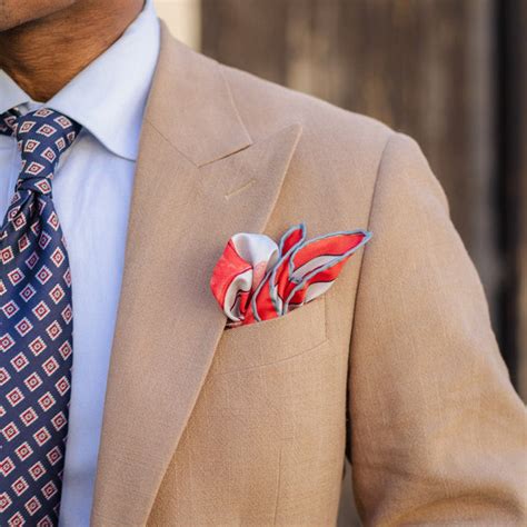 Red Luxury Silk Italian Pocket Square