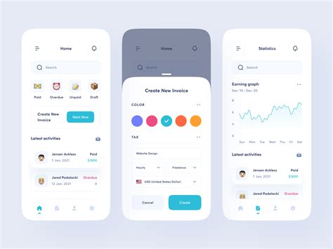 Invoicing App Behance Behance